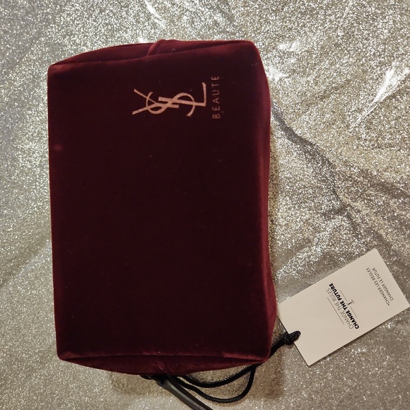 Yves Saint Laurent | Bags | Ysl Beaute Clutchpouch In Rich Wine | Poshmark